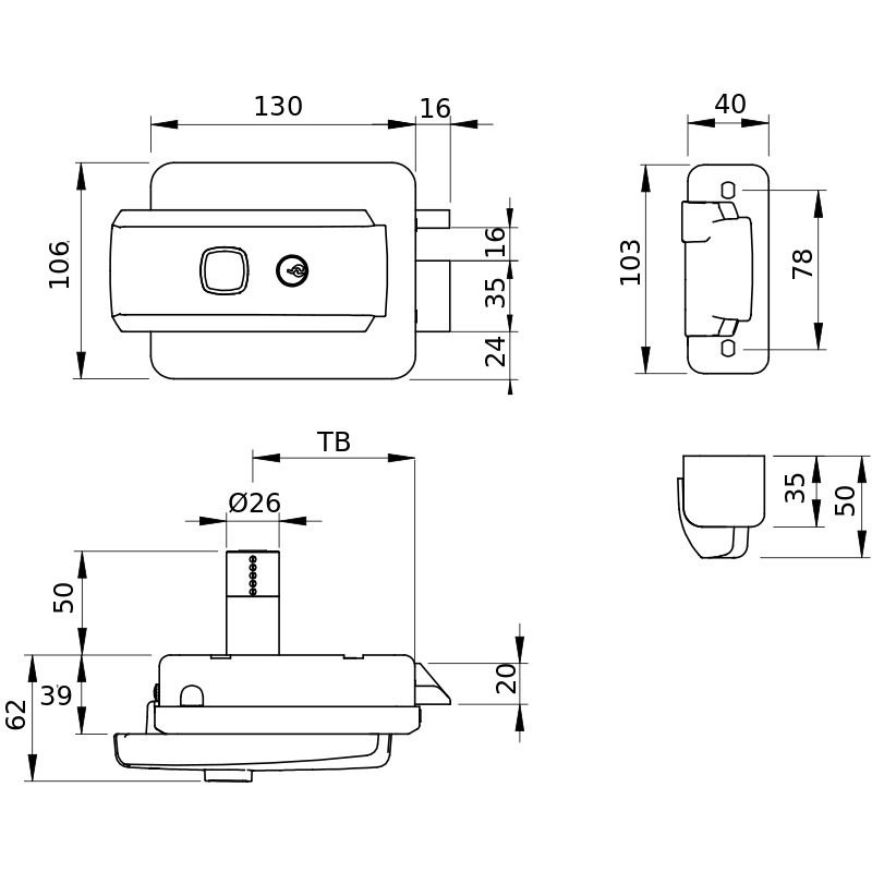 Iseo Stainless Steel Electric Gate Lock - Beveridge Locksmiths